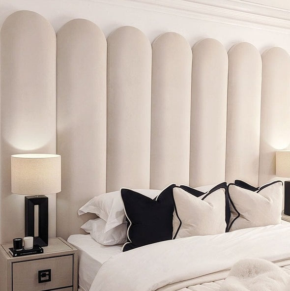 Florence Cream Curved Fluted Headboard with Bed | Elegant Design ...