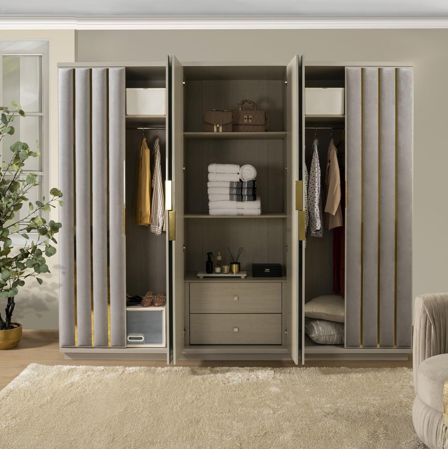 Heafield 6 Door Wardrobe | Stylish & Spacious Wardrobes in UAE – Timber ...
