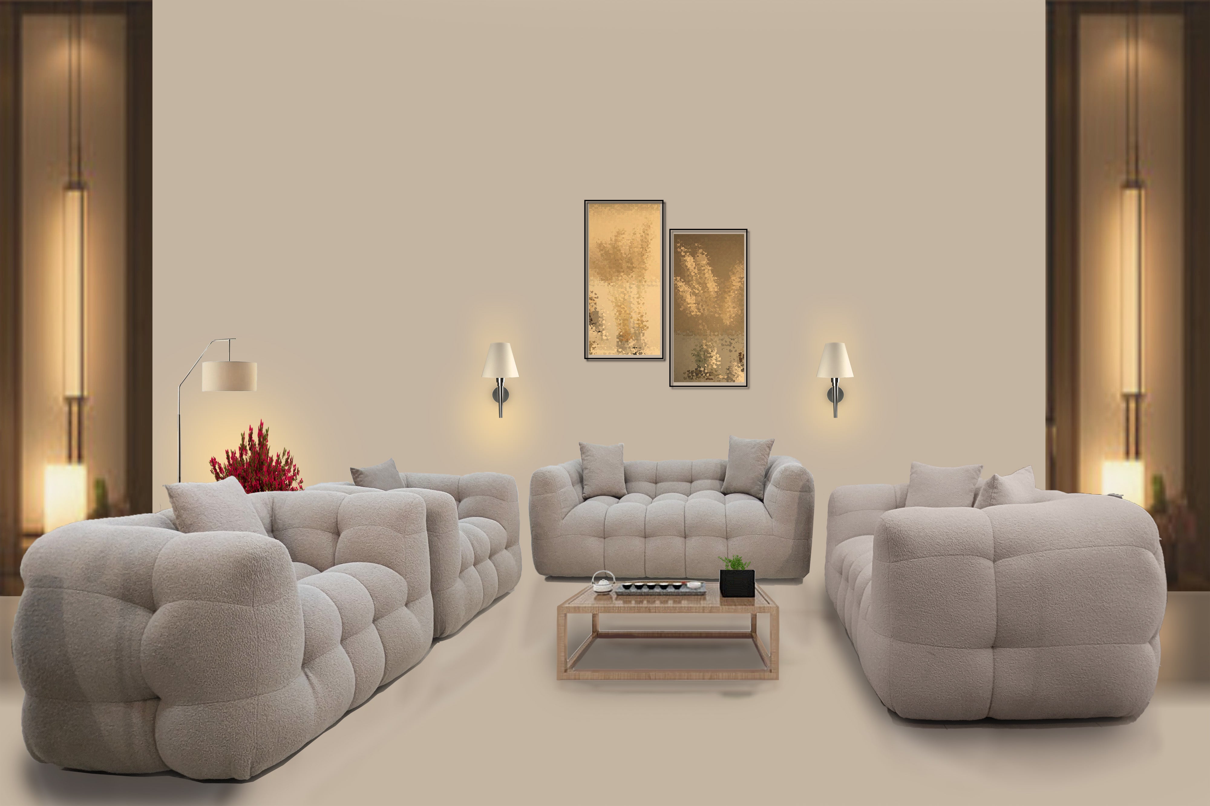 Puffy Sofa Set - Plush & Modern Living Room Furniture | Timber Land ...